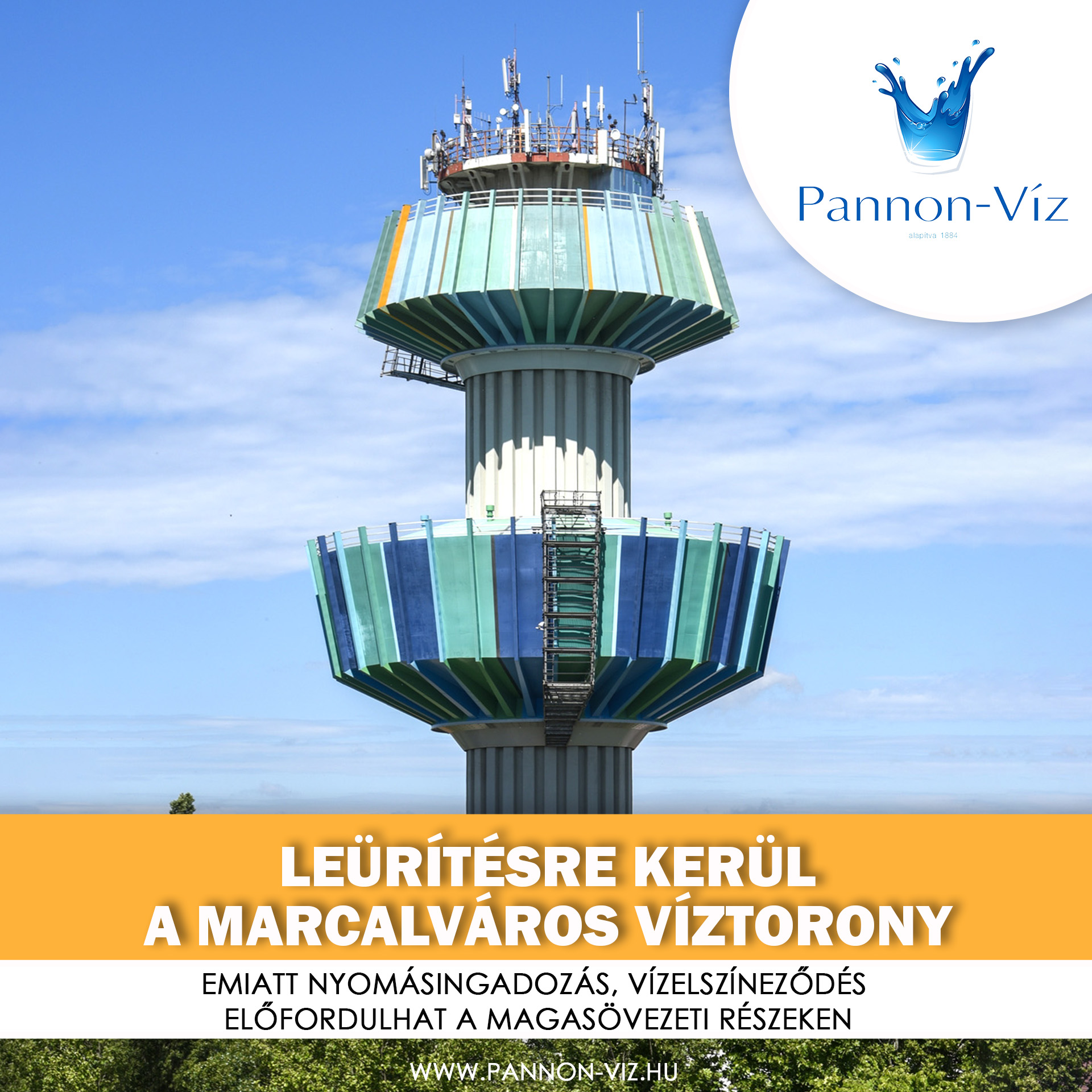 Felújítási munkák a Marcalvárosi toronyban - PANNON-VÍZ Zrt.